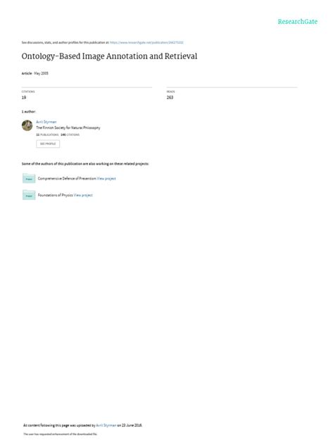 Ontology Based Image Annotation And Retrieval Pdf