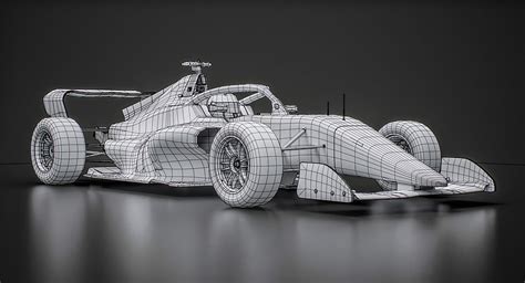 F1 Academy 2024 Tatuus F4 T 421 Race Car White Mockup 3d Model