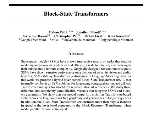 Aran Komatsuzaki On Twitter Block State Transformer Proposes Bst That Combines An Ssm