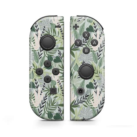 Joy Con Skin For Nintendo Switch Tropical Green Leaves Joycons Skin