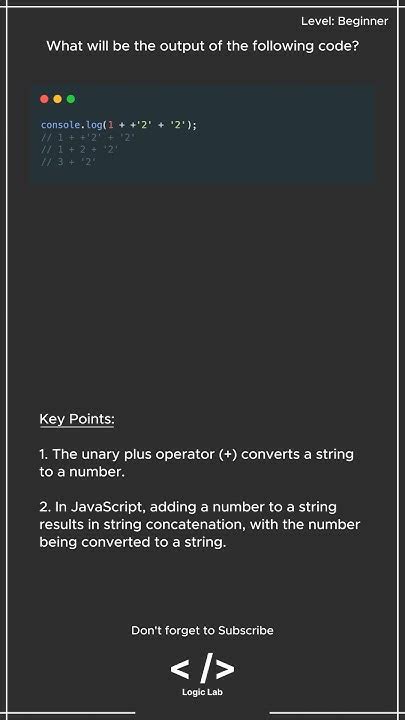Javascript Interview Question What Will Be The Output Unary Plus