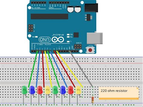 8 Led Chase En Arduino Project Hub