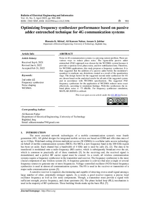 Pdf Optimizing Frequency Synthesizer Performance Based On Passive