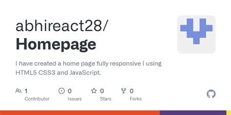 GitHub Abhireact Homepage I Have Created A Home Page Fully Responsive Using HTML CSS