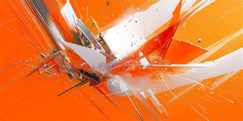 A Dynamic Orange Background With Abstract Angular Lines And Shapes Giving It A Futuristic