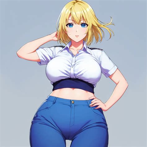 Blonde Woman With Belly Inflation Stable Diffusion Online