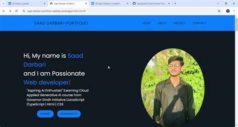 Saad Darbari On Linkedin Frontenddevelopment Portfolio Codealpha