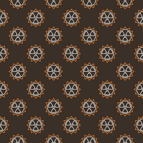 Premium Vector Sun Radiation Vector Space Nuclear Weapon Linear Seamless Pattern