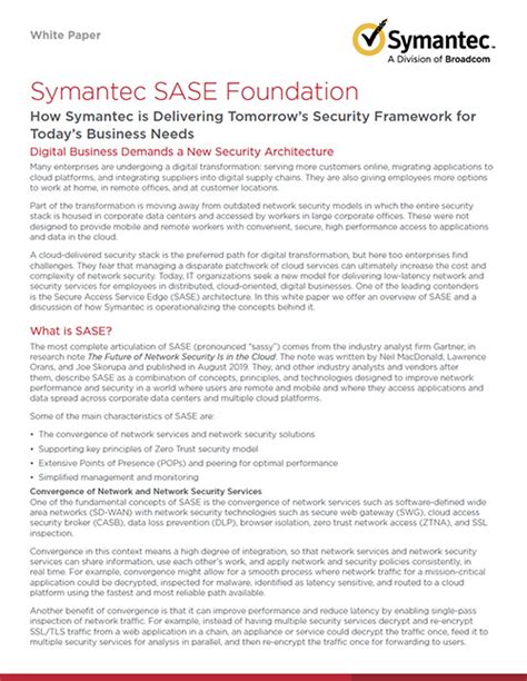 Symantec Sase Foundation Cyberedge Group