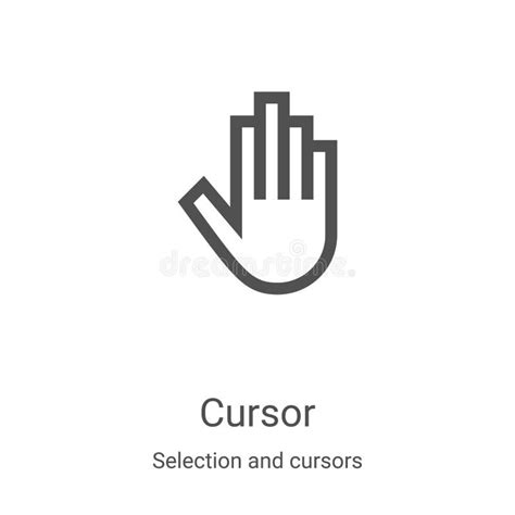 Cursor Icon Vector From Selection And Cursors Collection Thin Line Cursor Outline Icon Vector