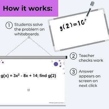 Evaluating Functions In Function Notation Activity Lesson With Google Slides