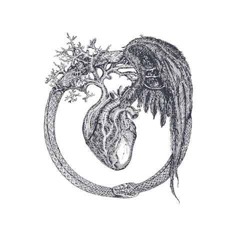 Premium Vector Ouroboros Vector Art Illustration