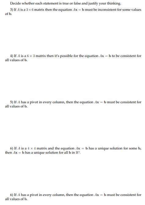 solved decide whether each statement is true or false and