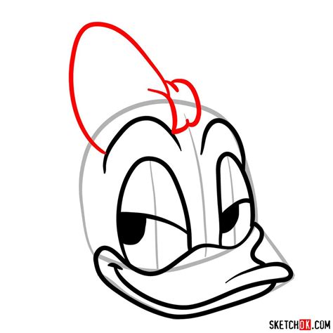 How To Draw Daisy Duck S Face Sketchok Easy Drawing Guides