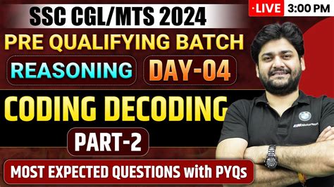 Ssc Cgl Reasoning Classes 2024 Coding Decoding Part 2 Ssc Cgl