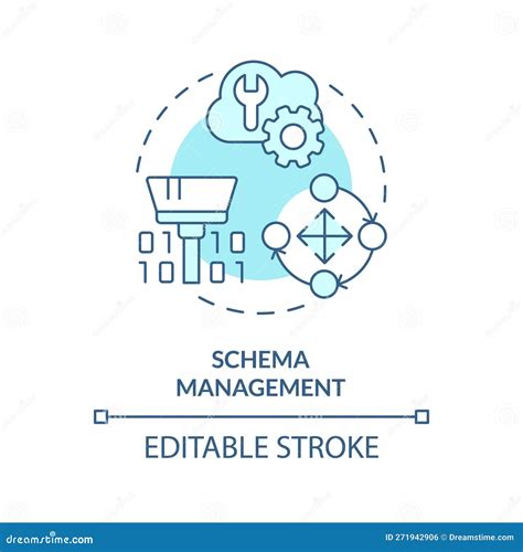 Schema Management Blue Gradient Concept Icon Cartoon Vector