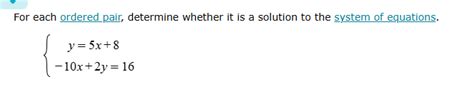 For Each Ordered Pair Determine Whether It Is StudyX