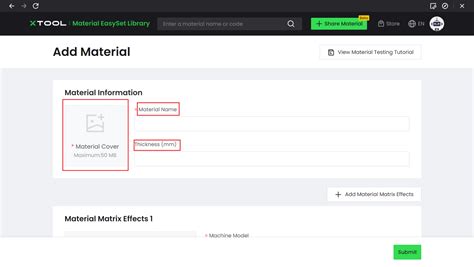 how to define your own materials and parameters xtool support center
