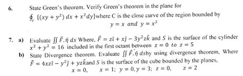 Solved State Green S Theorem Verify Green S Theorem In Chegg Com