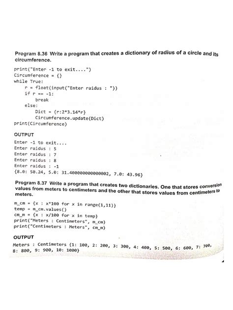 Dictionary Python Program Pdf