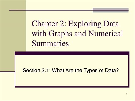 Ppt Chapter 2 Exploring Data With Graphs And Numerical Summaries