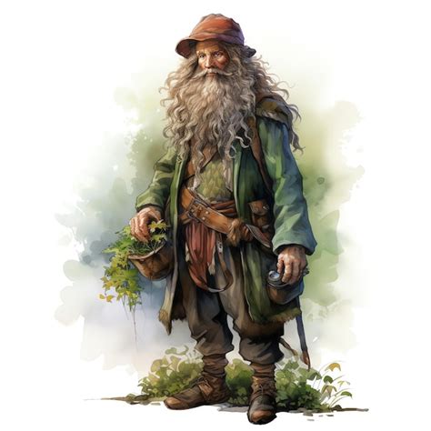 Premium Ai Image Irish Folklore Character Watercolor