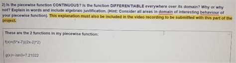 [answered] 2 is the piecewise function continuous is the function kunduz