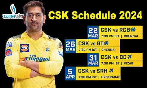 Csk Schedule 2024 Tata Ipl 2024