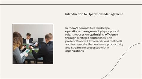 Ppt Optimizing Success Crafting An Effective Operations Management Strategy Powerpoint
