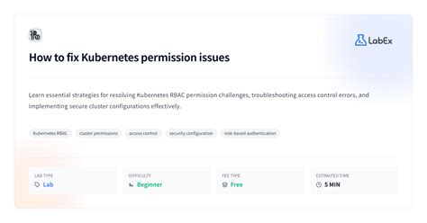 How To Fix Kubernetes Permission Issues Labex