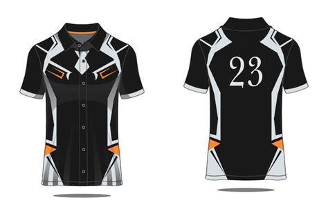 Шаблон футболки поло Премиум вектор