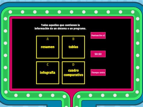 Elementos De Bases De Datos Gameshow Quiz