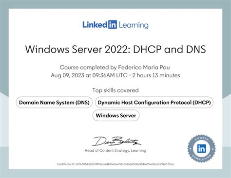 Federico Maria Pau On Linkedin Certificate Of Completion