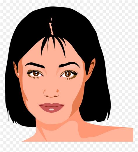 Clipart Of Beautiful Woman Face Vector Illustration Female Face 3658678