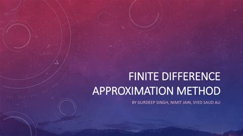 finite difference approximation method presentation