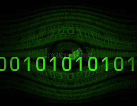 Computer Background Binary Code Matrix Style Stock Illustration Illustration Of Digital