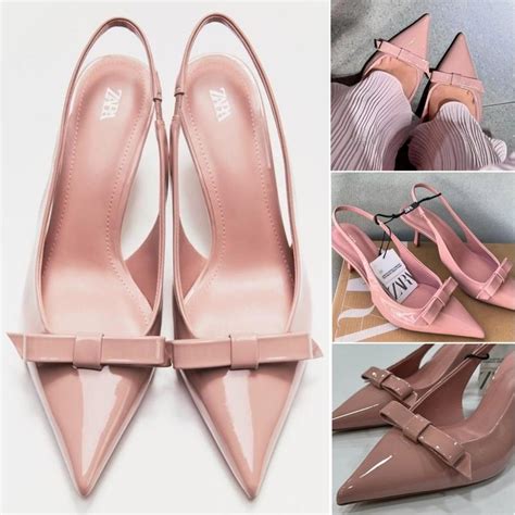 Відкриті туфлі слінгбеки на підборах Zara зара — ціна 1390 грн у каталозі Туфлі Купити жіночі