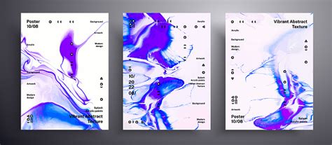 추상 벡터 배너 유체 아트 커버의 텍스처 팩 디자인 커버 초대 프리젠 테이션 등에 사용할 수있는 예술적 배경 보라색 파란색 및