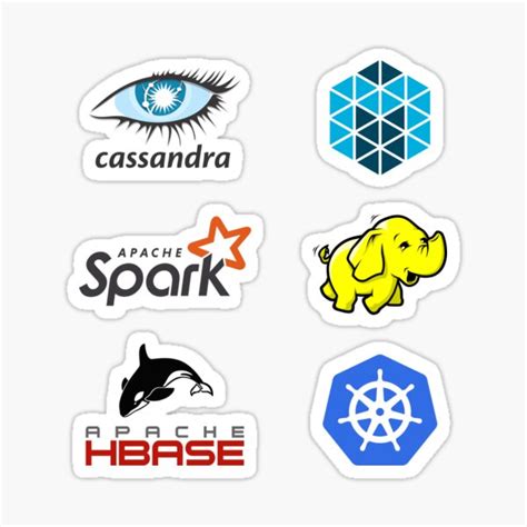 Apache Cassandra Mesos Spark Hadoop Hbase Kubernetes 6x Sticker