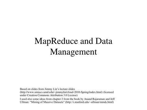 Ppt Mapreduce And Data Management Powerpoint Presentation Free