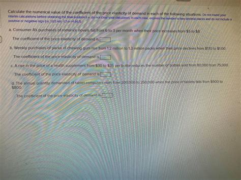 Solved Calculate The Numerical Value Of The Coefficient Of Chegg