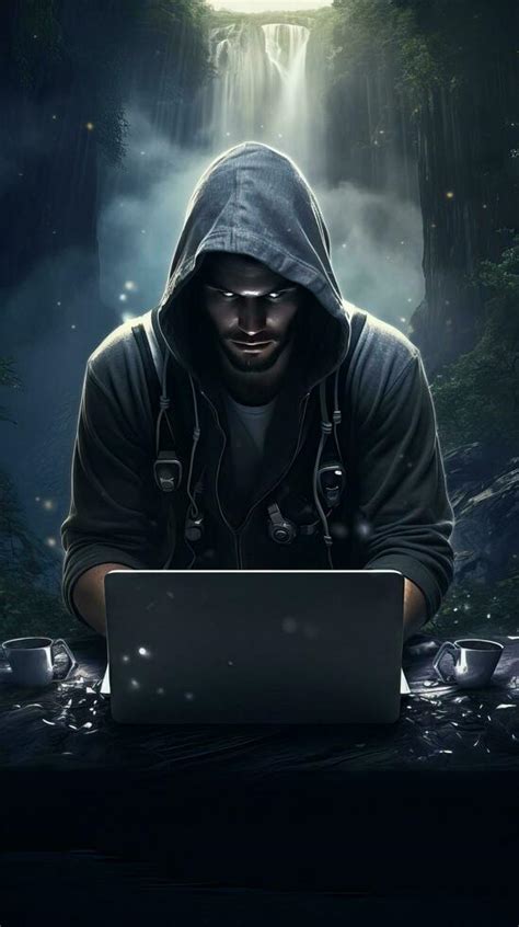 Hacker Typing On Laptop Anonymous Concept Generative Ai 30612761 Stock