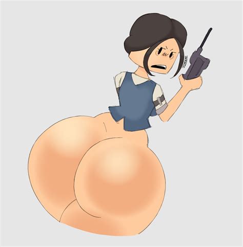 Rule 34 1girls Annoyed Expression Ass Ass Focus Big Ass Black Hair Bottomless Dispatcher Tds