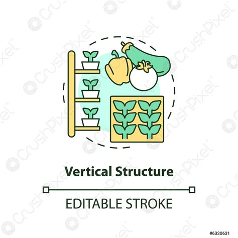Thin Line Editable Vertical Structure Icon Concept Stock Vector Crushpixel