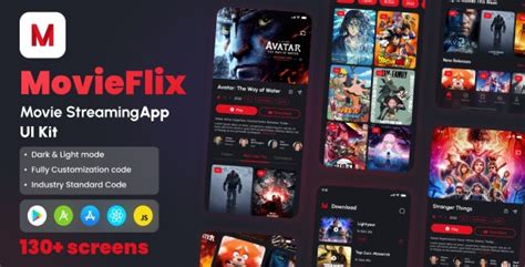 Movieflix Movie Streaming App React Native Cli Ui Kit Codecan