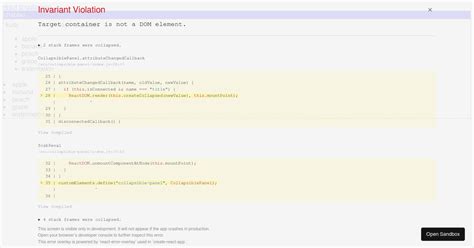 web components react codesandbox