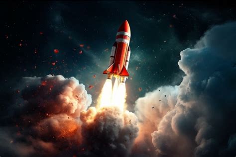 Swift Startup Rocket In Space Generate Ai