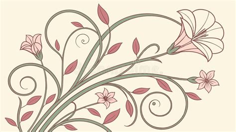 Floral Corner Ornament Design Decorative Botanical Element And Nature Flourish And Corner Art