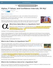 2 Alphas P Values And Confidence Intervals Pdf The Minitab Blog