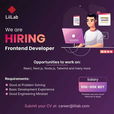 Hiring Frontend Developer Ershadur Rahman Talukder